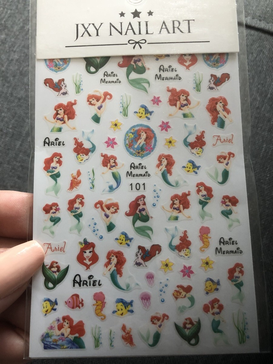 Little Mermaid Nail Art Stickers Spring Summer Nail Art Stickers Cute