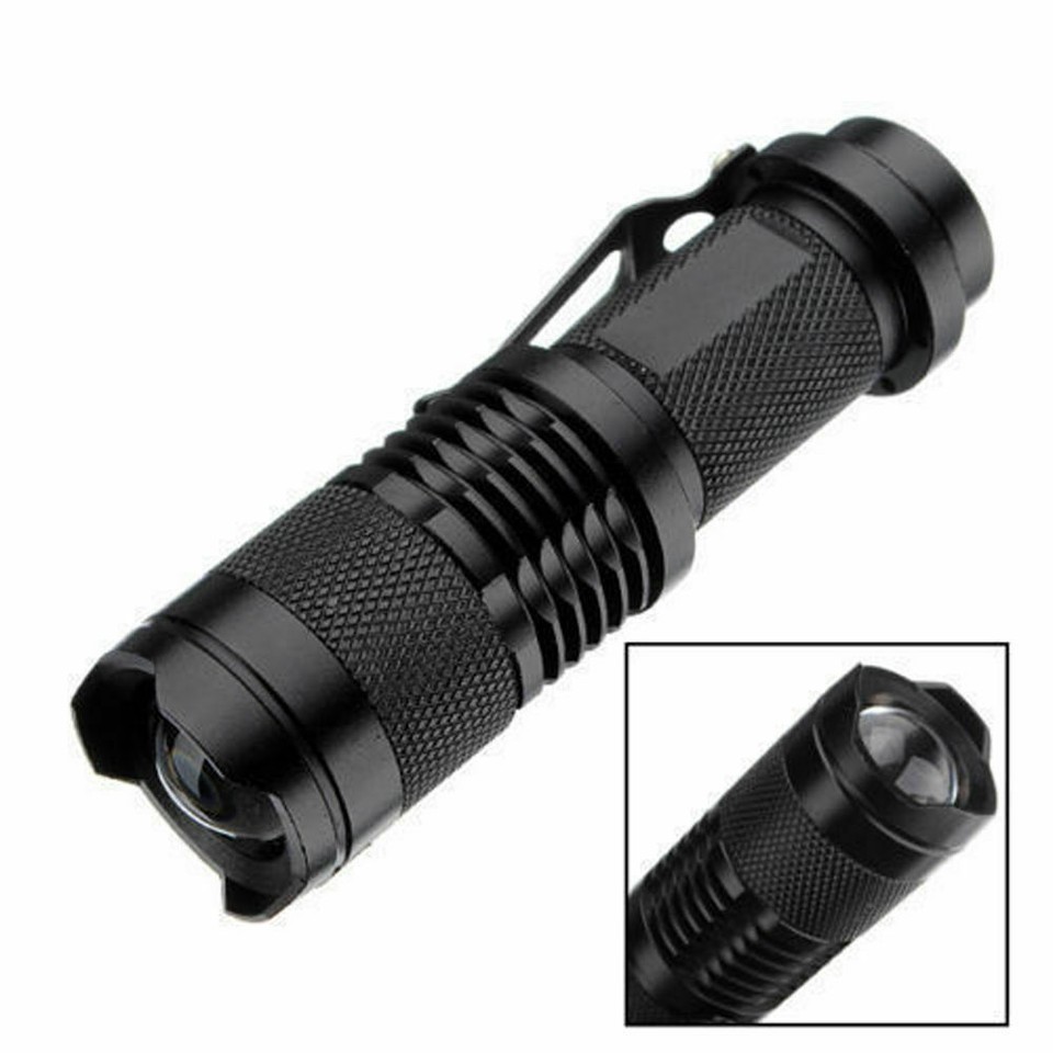 6PCS Mini LED Flashlight Torch Adjustable Focus Zoom Light Lamp | eBay