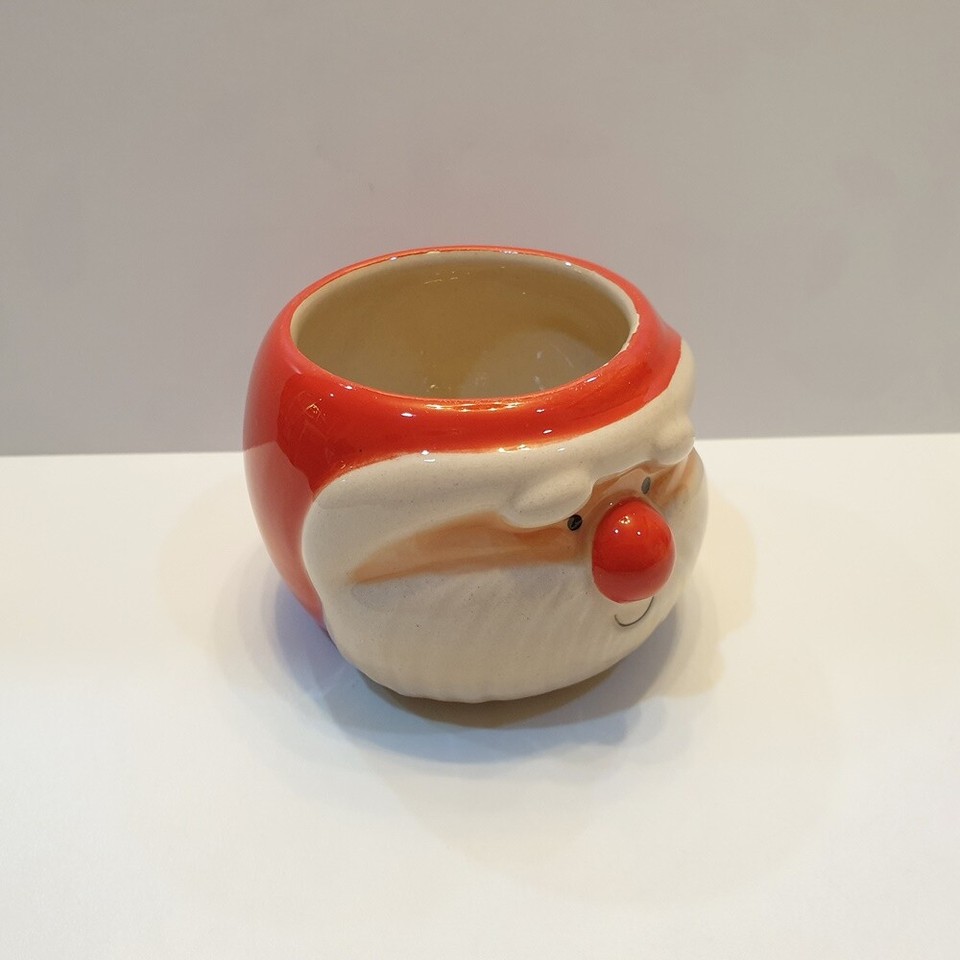 Santa Claus Figurine Vase Pot Ceramic Mini Plant Succulent Planter ...