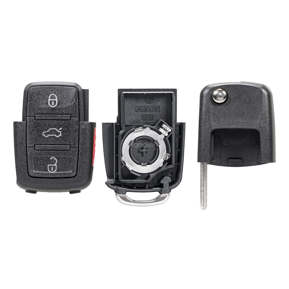 4 Button Key Fob Case Shell Replacement For VW Golf MK4 Beetle Jetta ...