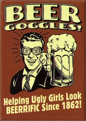 Retro Spoofs Beer Goggles Helping Ugly Girls Magnet BM2590 | eBay