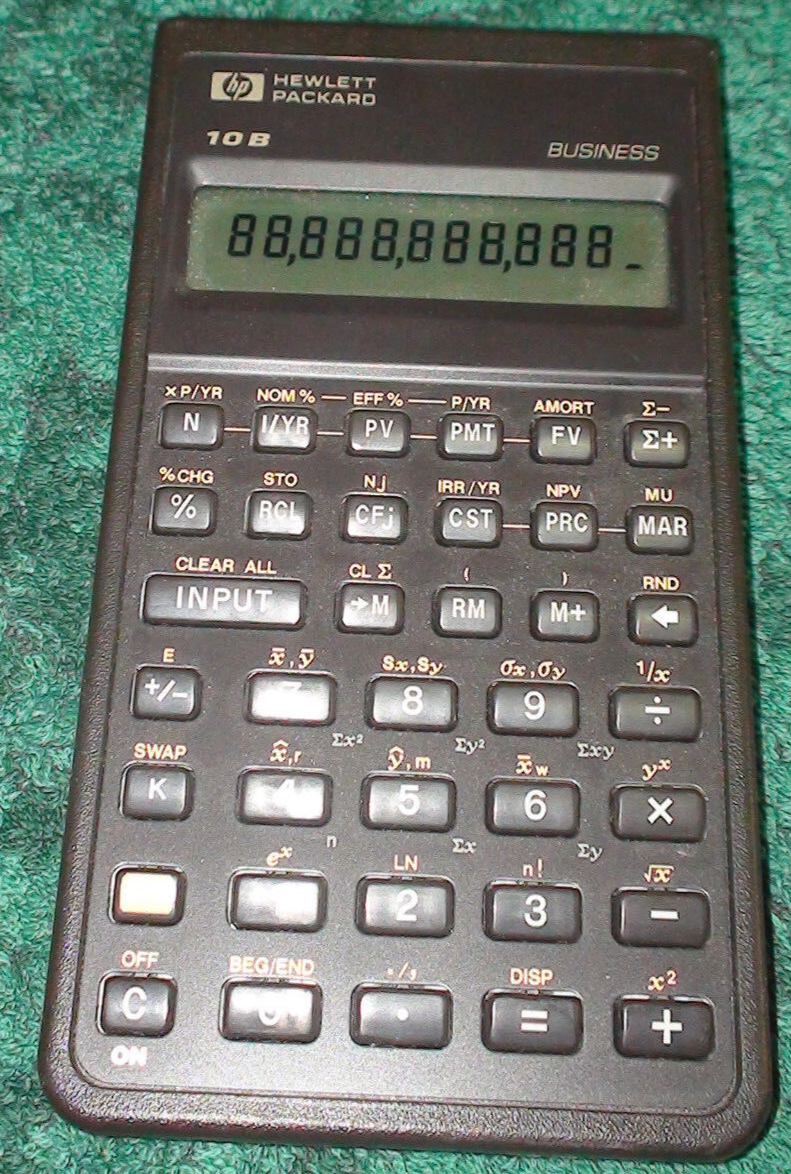 Vintage Hewlett Packard HP 10B Calculator Business Financial vtg rare ...