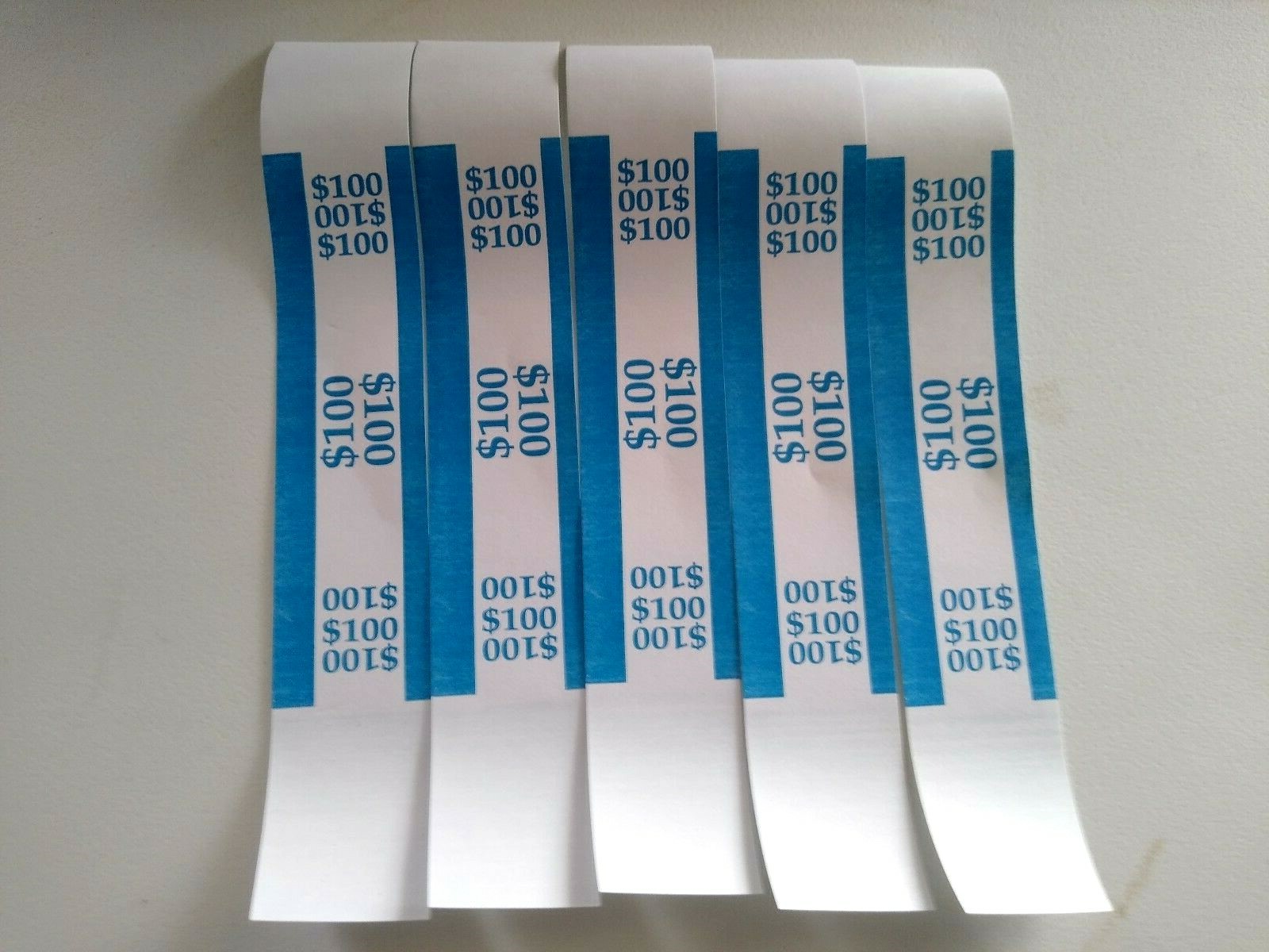 25 BLUE - $100 SELF-SEALING CURRENCY STRAPS/BANDS | eBay