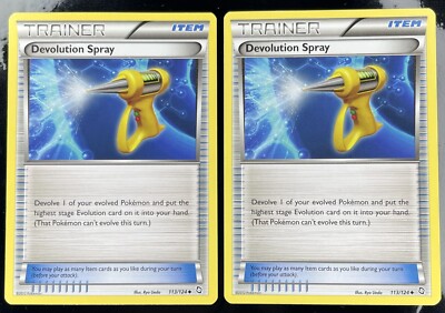 2X Pokemon TCG Devolution Spray 113/124 Dragons Exalted Uncommon ...