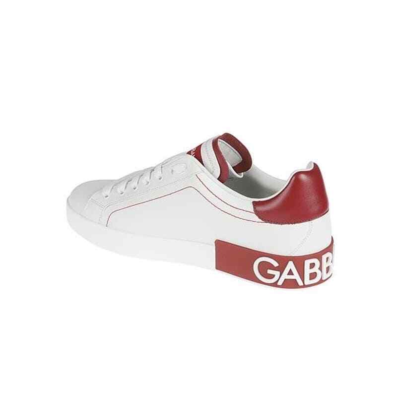 Dolce & Gabbana Red Details Portofino Sneakers - Gem