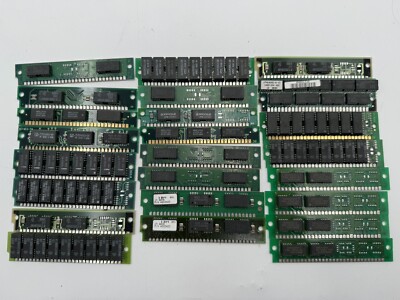 25x Various Simm 30-pin Ram Chips Cards Vintage Computing | eBay