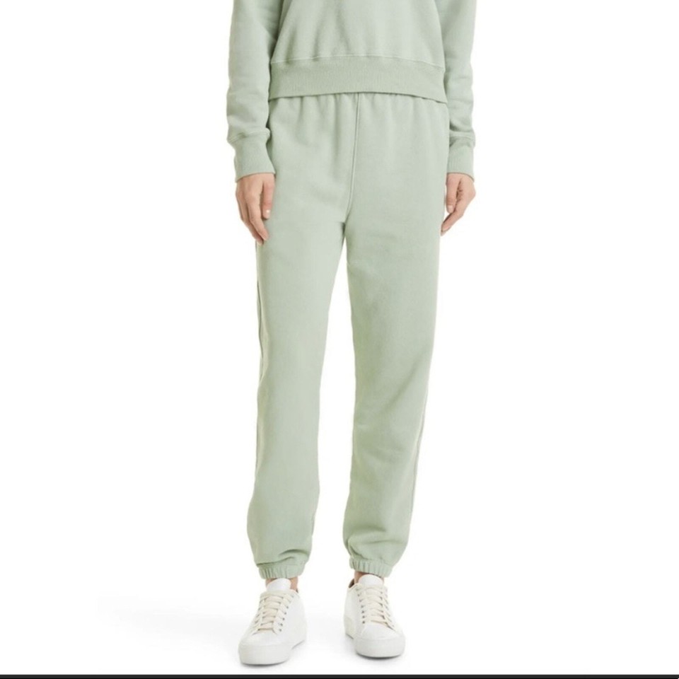 Re/Done x Hanes 80s high rise cotton sweatpants in dusty green Size ...