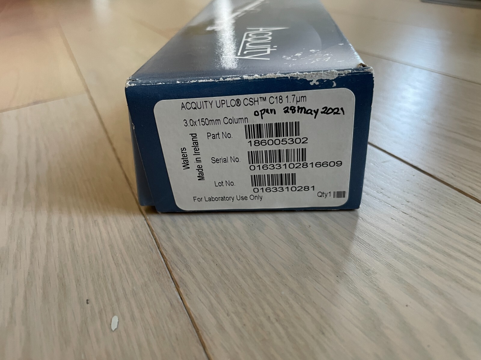 Used UPLC column Waters Acquity CSH C18 1.7 um 3x150 mm cat no ...