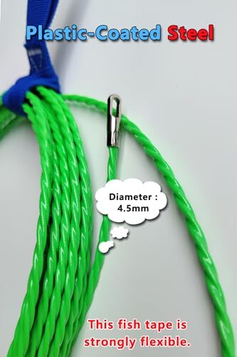 Fish Tape Cable Puller Kit 32FT 10m 4.5mm PET Electrical Cable Puller ...