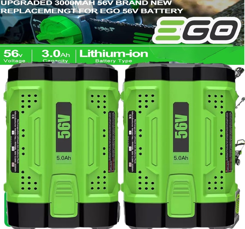 1/2pack For EGO 56V 7.5Ah 56 Volt BA1400 POWER Lithium Ion Battery ...