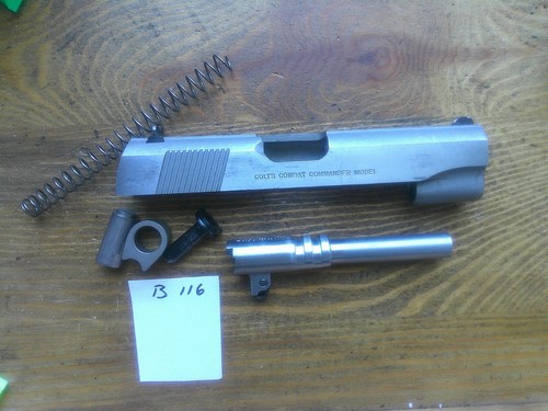 Colt 1911 Commander Series 80 38 Super Stainless Slide Barrel Recoil ...