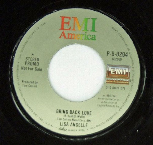 Lisa Angelle, Bring Back Love - Bring Back Love, EMI Promo 45rpm P-B ...
