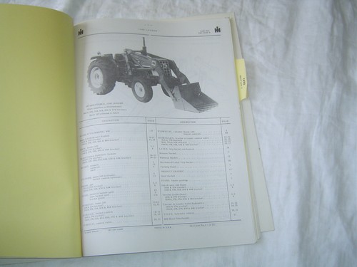 IH International Harvester loaders parts catalog manual | eBay