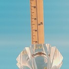 Orrefors Sweden Crystal Desk Clock Minimalist Swiss Movement Hexagonal ...