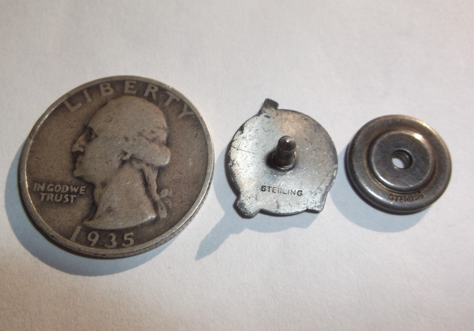 1942 NBC RADIO Pleasure Time PIN 925 STERLING SILVER Microphone Enamel ...