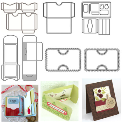 Gift Card Holder Pocket Metal Cutting Dies Stencil DIY Scrapbooking ...