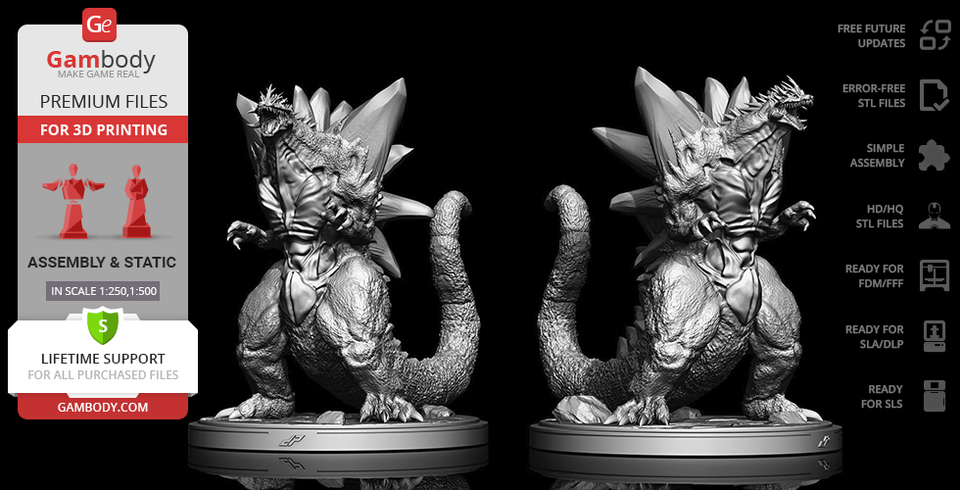 Space Godzilla Resin Sculpture Statue Model Kit Unpainted/Unassembled ...