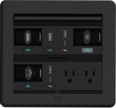 Crestron FT2-700-ELEC-B FlipTop Electrical Cable Cubby Management ...