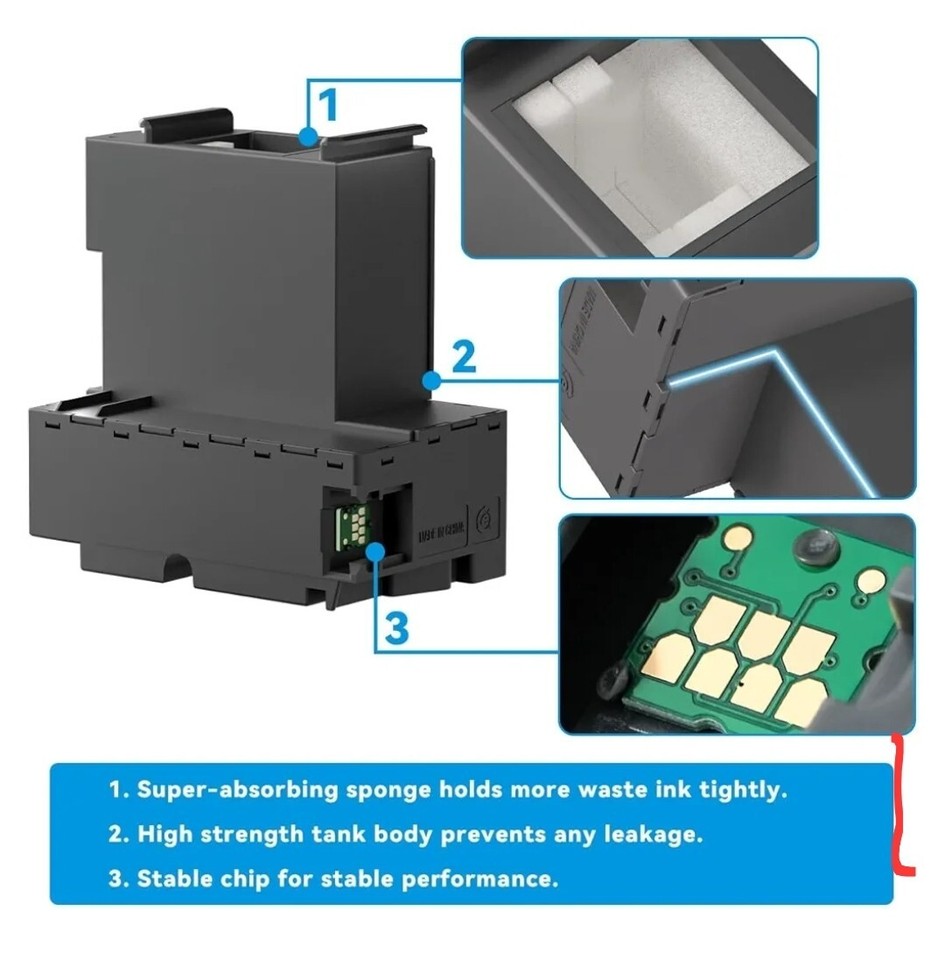 Poschink T04D1 T04D100 Ink Maintenance Box for ET-15000 ET-3750 ET-3760 ...