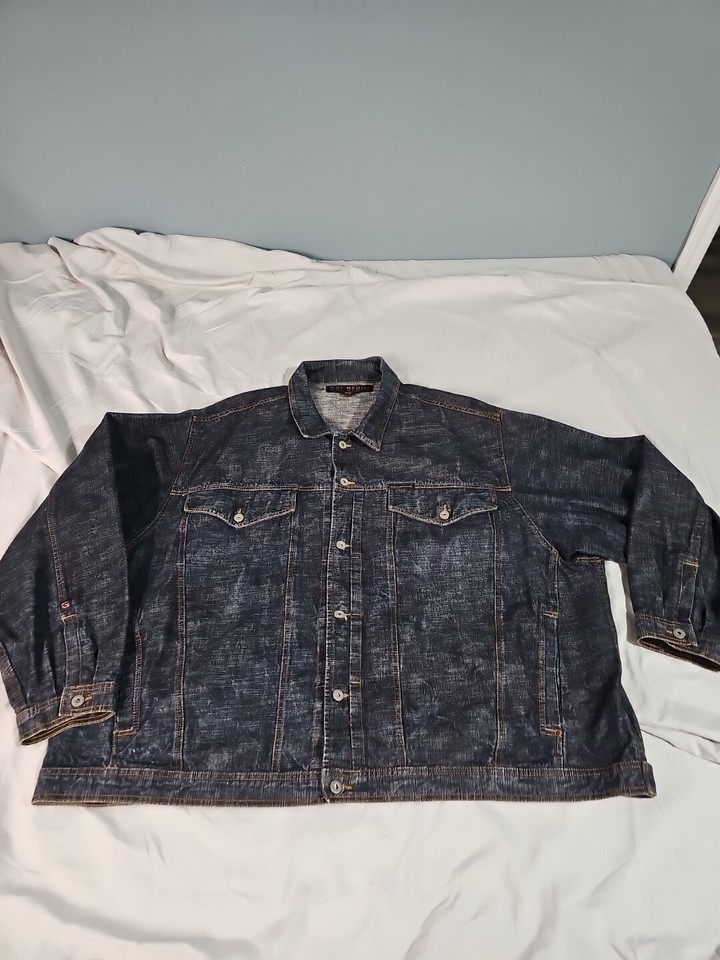 GSL Denim Italy Jacket Mens 6XL Buckle Back Dark Blue Heavyweight Authentic Vtg | eBay