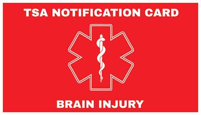 Brain Injury TSA Notification Card – Travel Aid for Smooth TSA ...