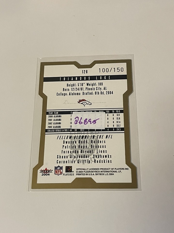 2004 Skybox LE #126 Triandos Luke /150 **026895 | eBay