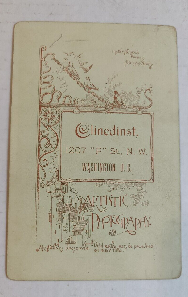 Vintage Cabinet Card Man in Suit by Clinedinst in Washington DC | eBay