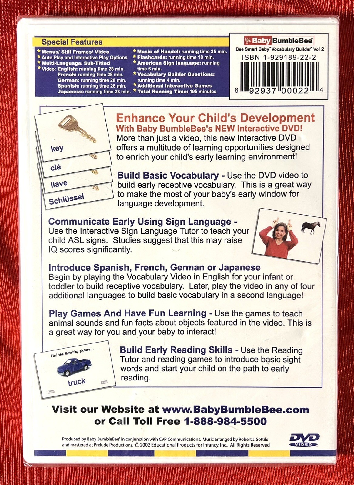 Bee Smart Baby: Vocabulary Builder - Vol. 2 (DVD, 2004) for sale online ...