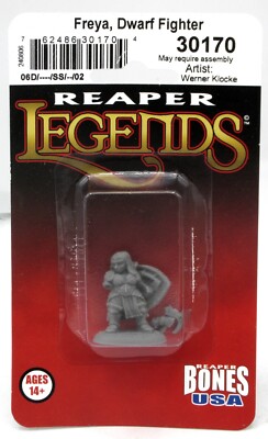 Reaper 30170 Freya Dwarf Fighter (Bones USA Legends) Shieldmaiden ...
