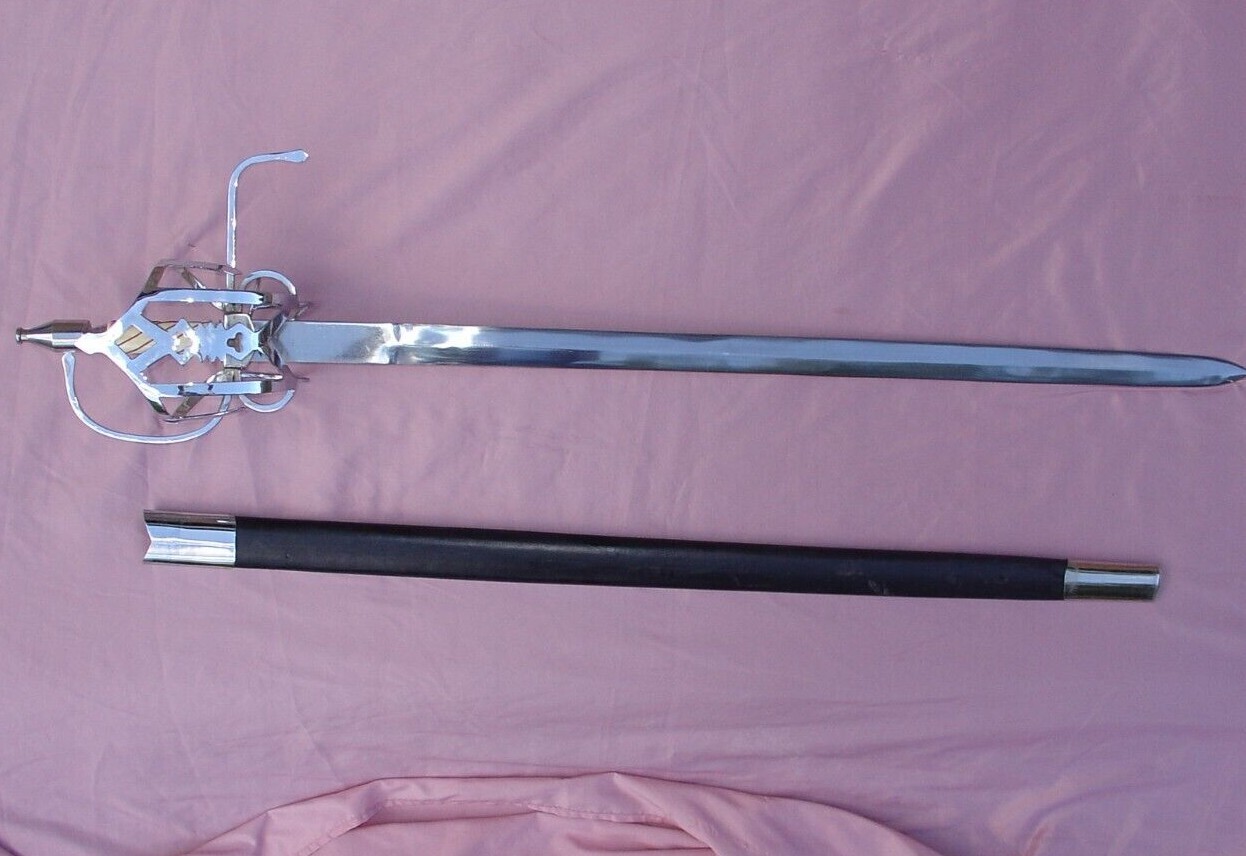 Deepeeka Renaissance Faux Ivery Bone Handle Rapier Espada Ropera sword ...