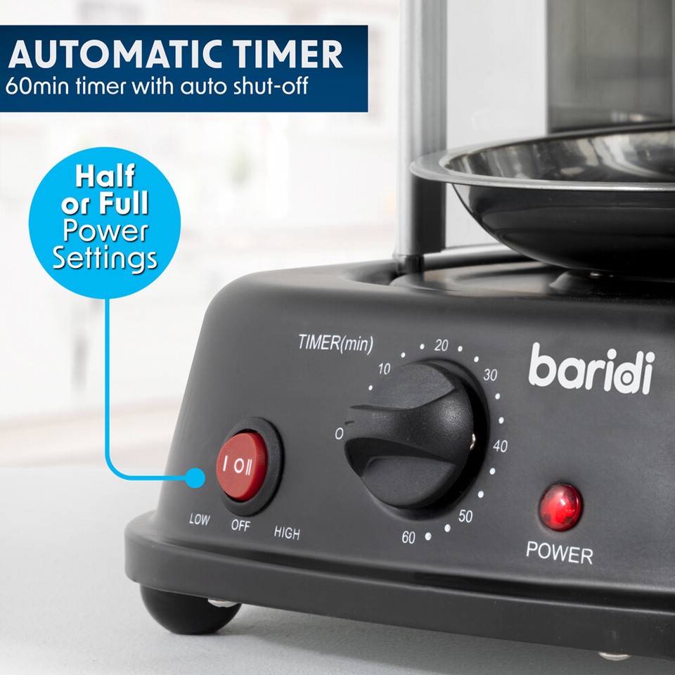 21L Vertical Rotisserie Grill Oven 1500W - Kebab Maker Gyros Skewers ...