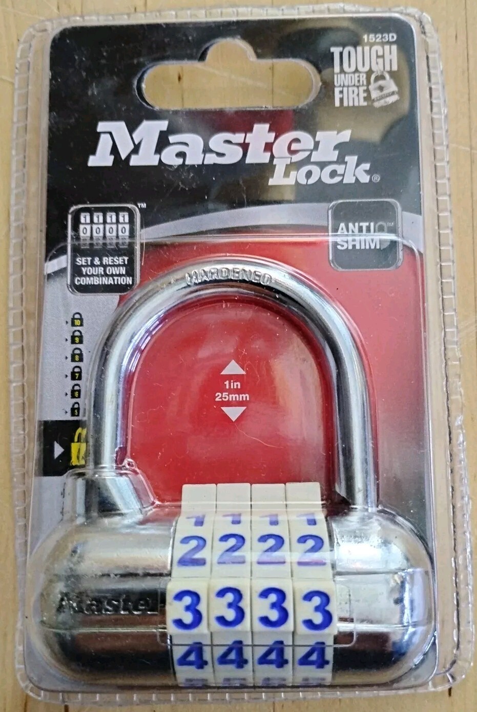 MASTER LOCK 1523D 4-DIGIT COMBINATION PADLOCK White | eBay