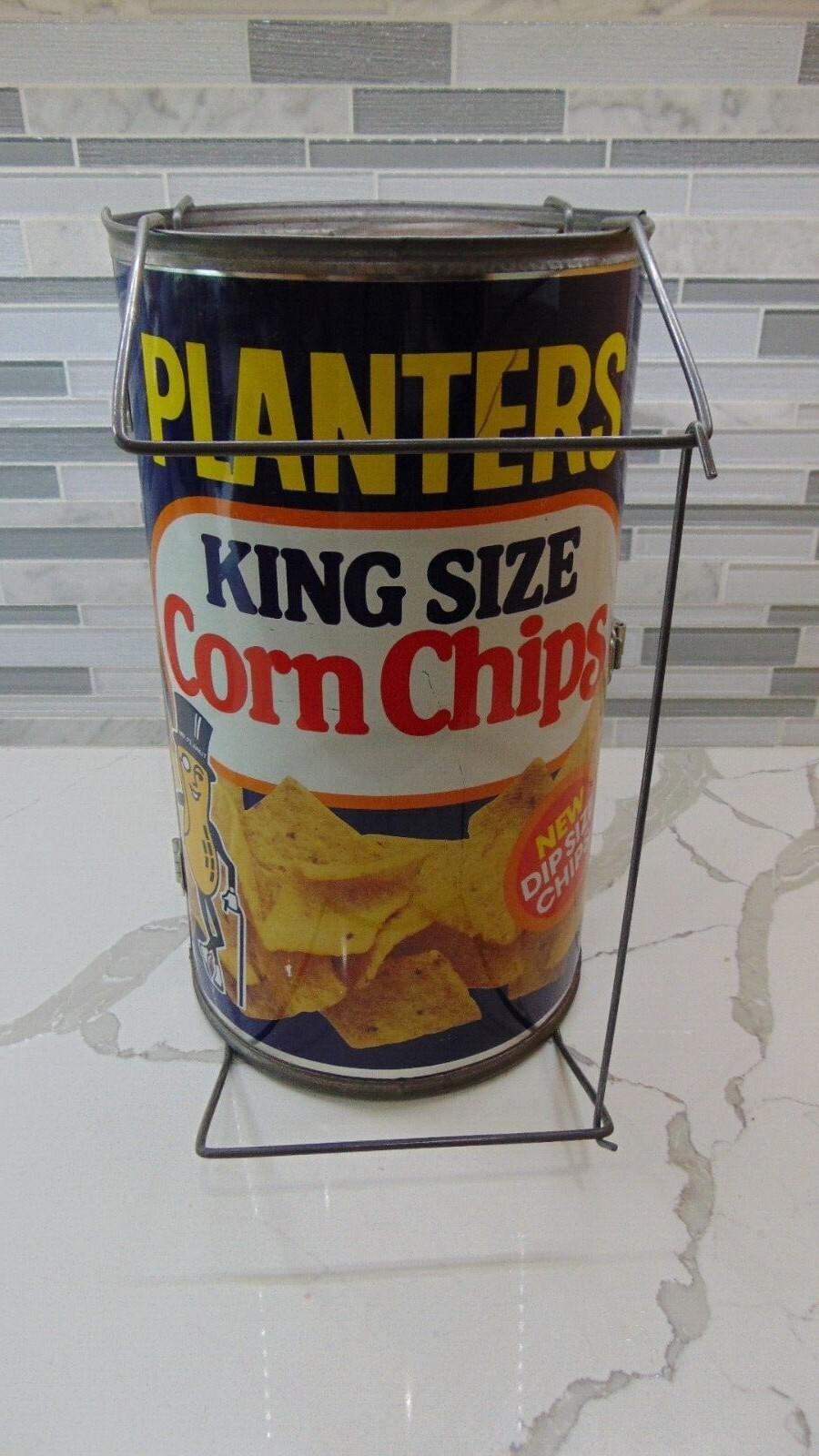 VINTAGE PLANTERS CORN CHIPS METAL PICNIC GRILL MR PEANUT WITH ORGINAL ...
