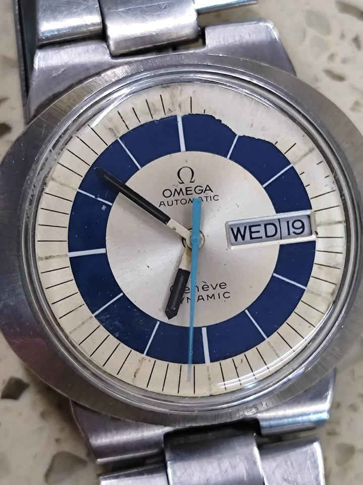 1969 Omega Geneve Dynamic Automatic Tool 107 Ref 166.079 Cal 752 Blue ...