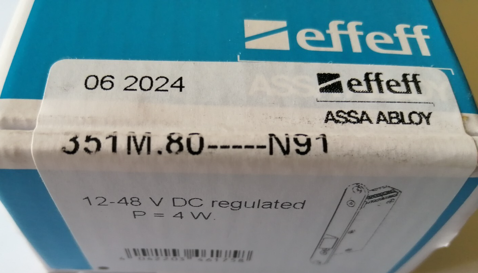 Assa Abloy 351M.80 N91 effeff Electric Motorized Strike Door Lock Boxed ...