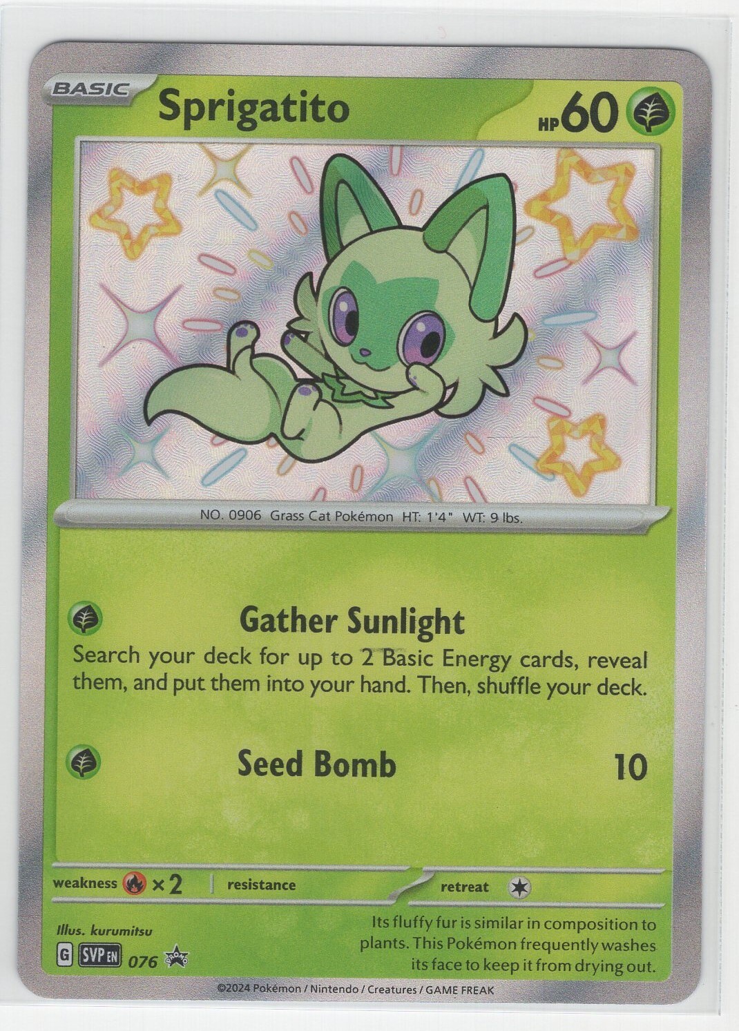 Pokemon Scarlet & Violet Black Star Promo - Sprigatito (Baby Shiny) SVP ...