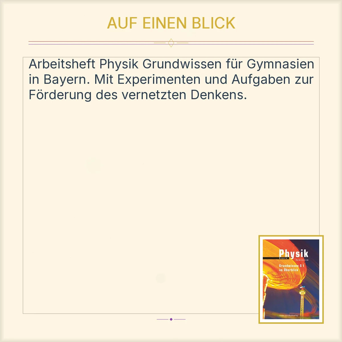 Barbara Gau - Duden Physique Notions de Base S I Gymnase Bavière | eBay
