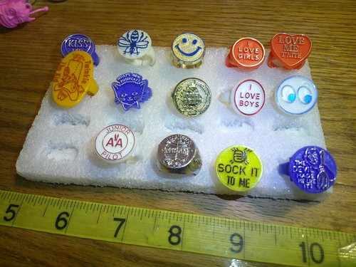 vintage lot plastic gumball vending machine adjustable toy rings #djr5 ...