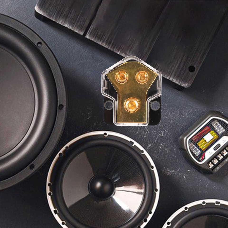 2 Pcs Car Amplifier Distribution Block Audio Ground Cable Splitter ...