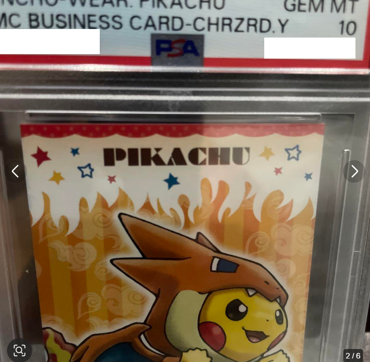 PSA10 2016 Pokemon XY Promo Business Card Poncho Pikachu Charizard Y ...