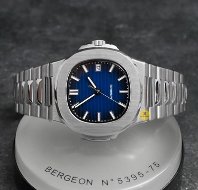 Custom Made 40mm Dark Blue Dial "Jumbo" Style Custom Watch w/ NH35 ...