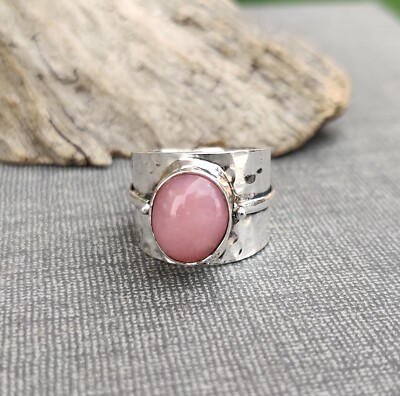 Pink Opel Gemstone Solid925 Sterling Silver Handmade Amazing Jewelry ...