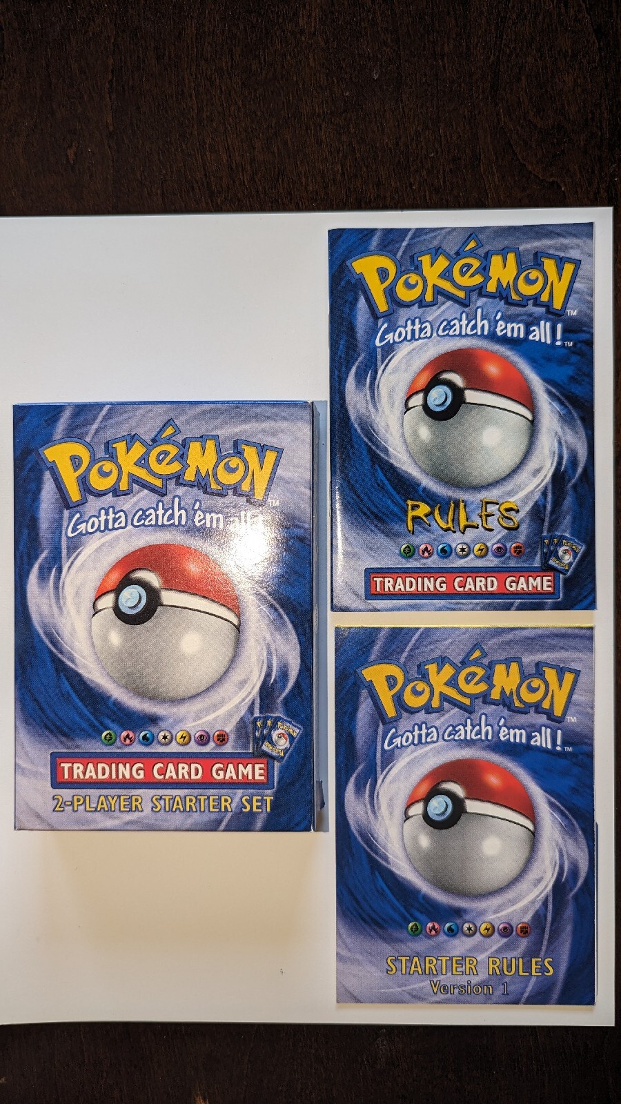 1999 Pokemon TCG 2 Player Starter Set EMPTY BOX, 2 Original Instruction ...