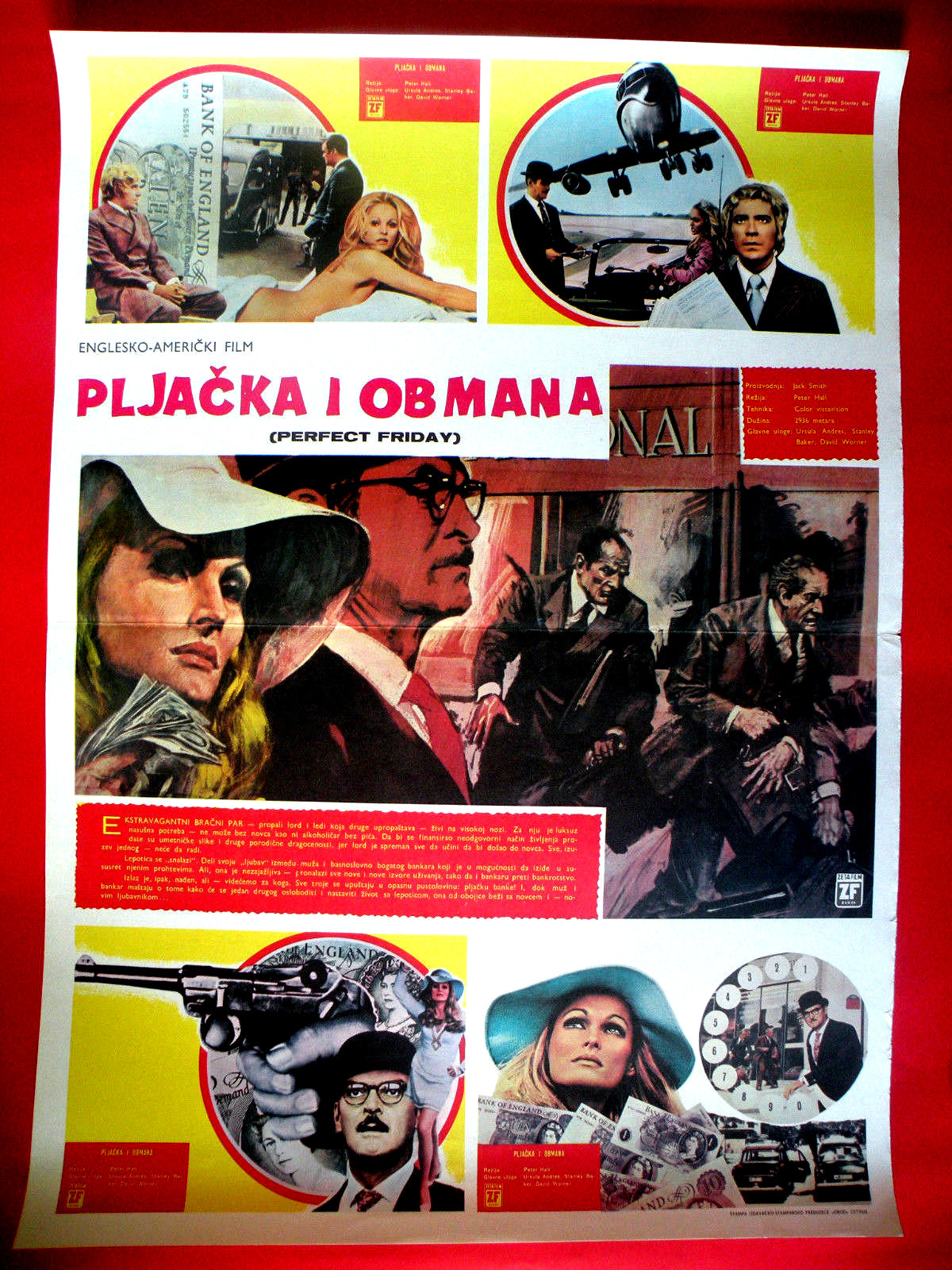 PERFECT FRIDAY 1970 URSULA ANDRESS STANLEY BAKER MEGA RARE EXYU MOVIE ...