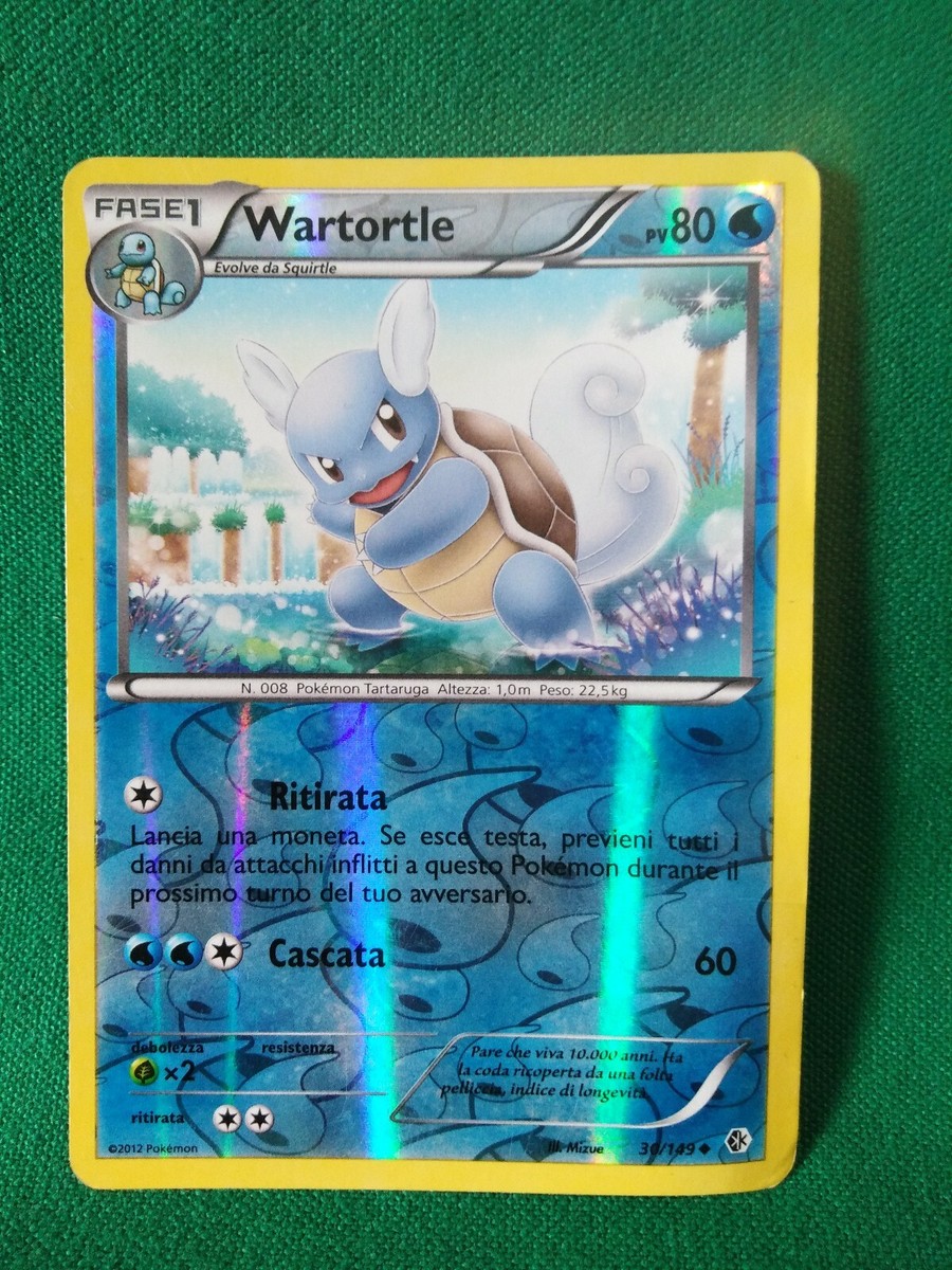 Cartas Pokemon Wartortle 016/078 Wartortle. Pokemon Go. Carta. Cromo.