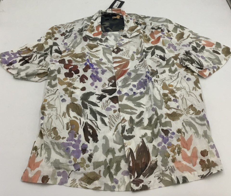 TED BAKER Men's Moselle Short Sleeve Floral Shirt, Stone, Size 4 | eBay