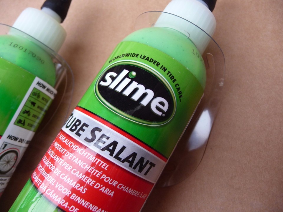 2x Slime 8oz Bicycle Cycle Bike Motorbike Motorcycle Tyre Tube Repair ...