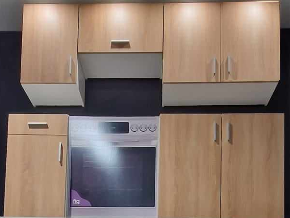 Kitchen Set, Complete Kitchen Set, 5piece Set White High Gloss/Oak ...
