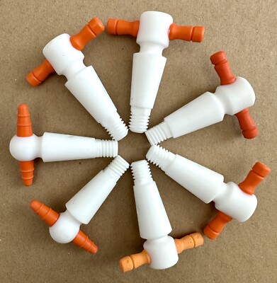 (7) Size 4 Straight Bore Standard Taper PTFE Stopcock Plugs NO Nut/O ...