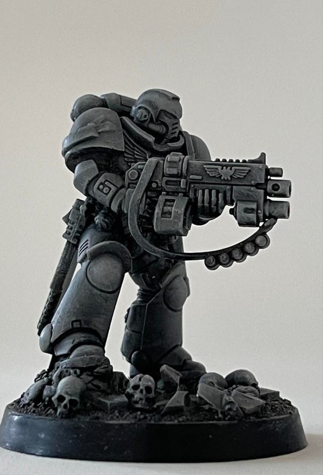Primaris Lieutenant true scale Conversion 40k with scenic base Space ...